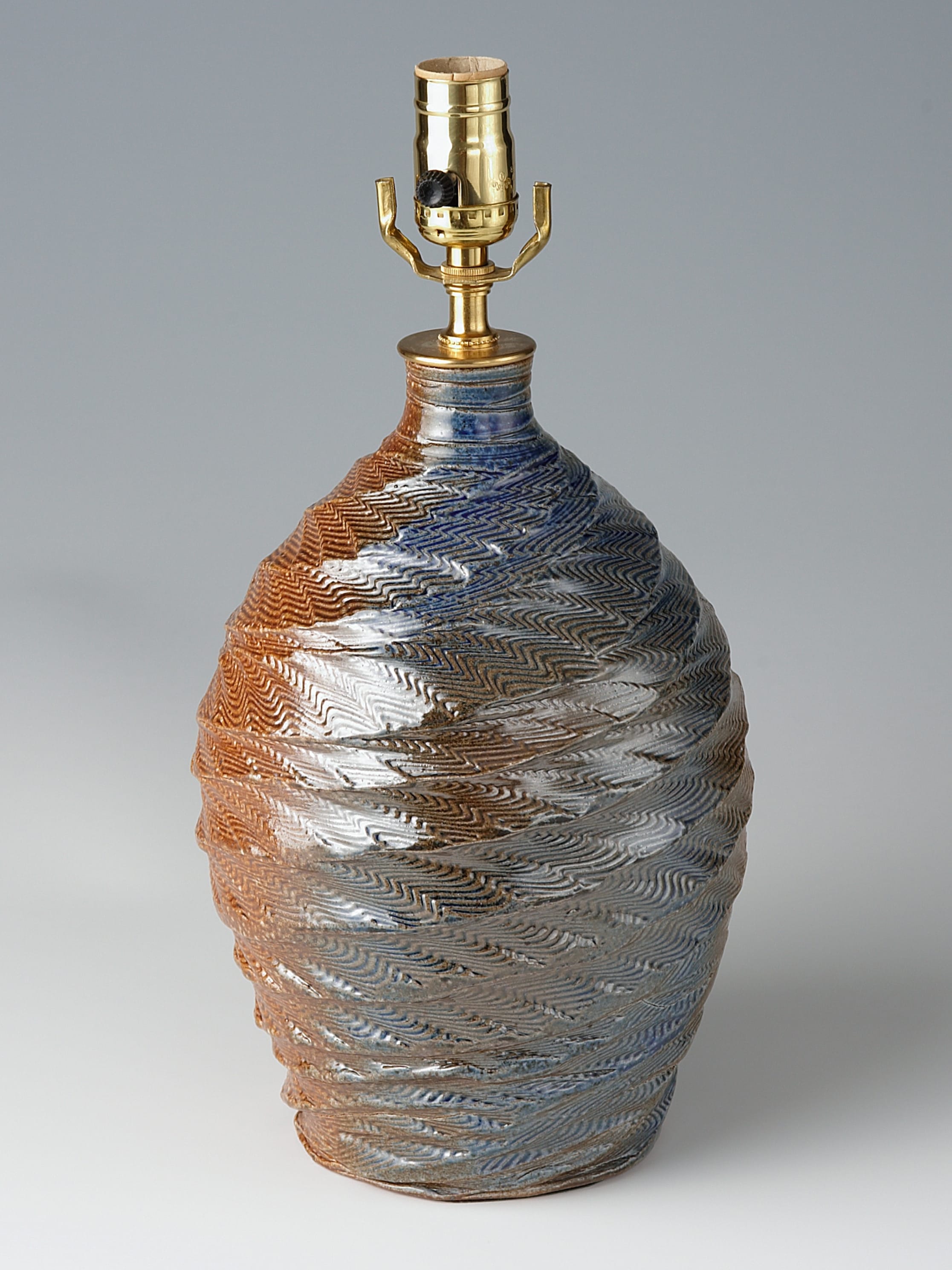 faceted round lamp | Nan Rothwell Pottery